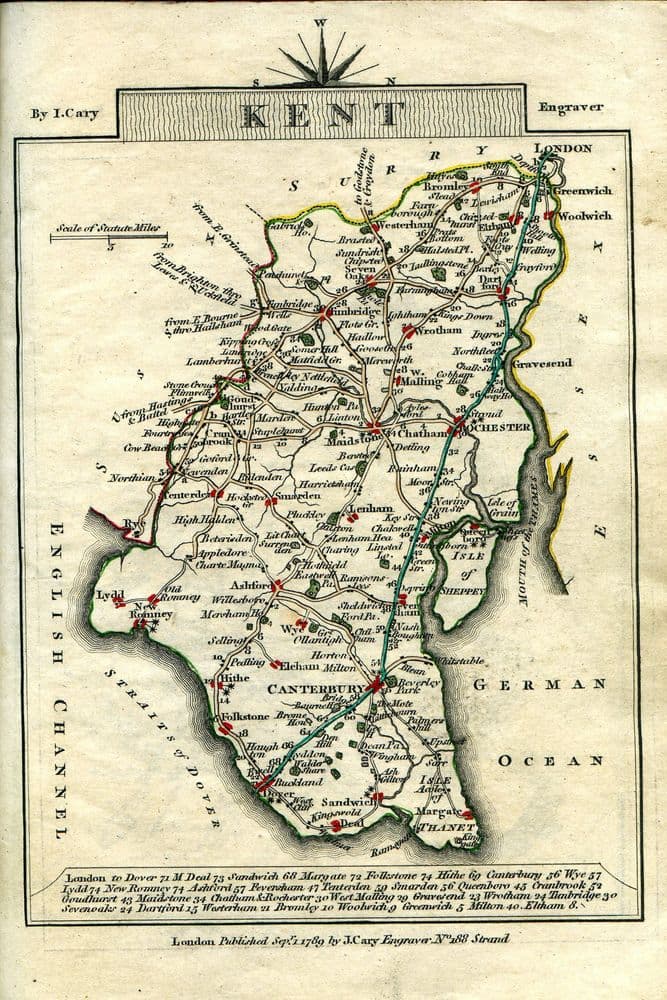 Civil Parish Map Of Kent England