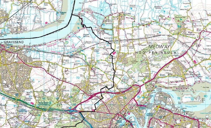 Kent - Extra Large County Wall Map - 210 x 140cm