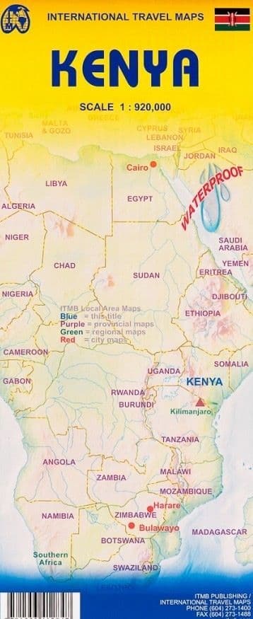 Kenya Road & Travel Map - ITM