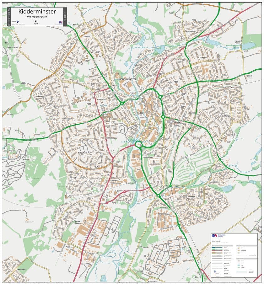 Kidderminster Street Map