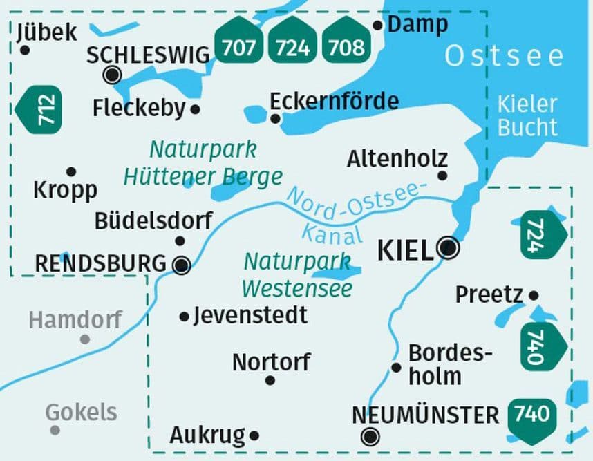 Kiel Rendsburg Schleswig - Kompass 714