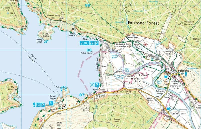 Kielder Water - Wall Map - 1 15 000 - The Map Centre Press