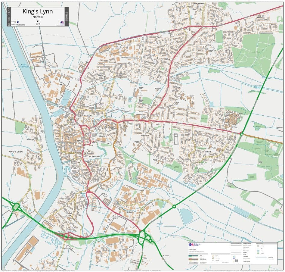 King s Lynn Street Map