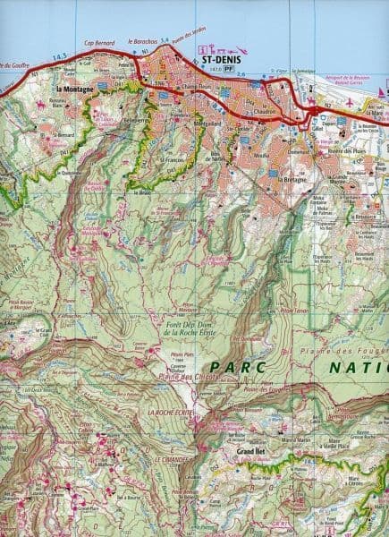 La Reunion Tourist Map - IGN