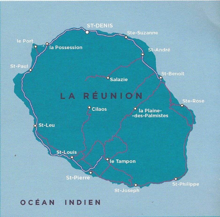 La Reunion Tourist Map - IGN