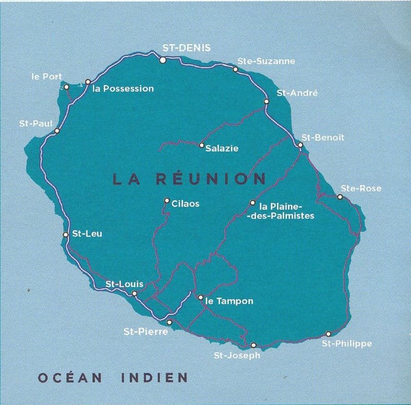La Reunion Tourist Map - IGN