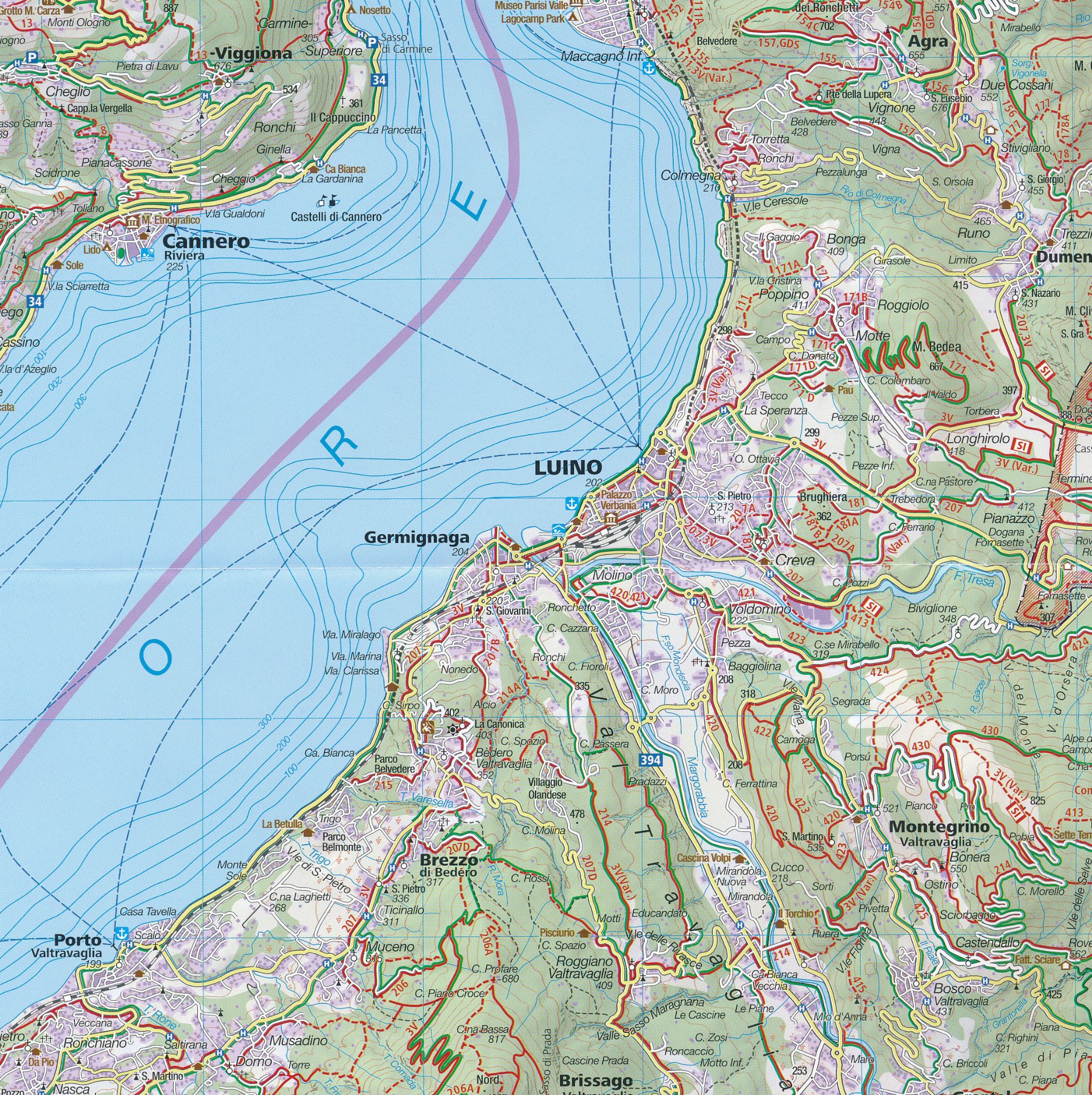 Lago Maggiore Lago di Varese - Kompass 90