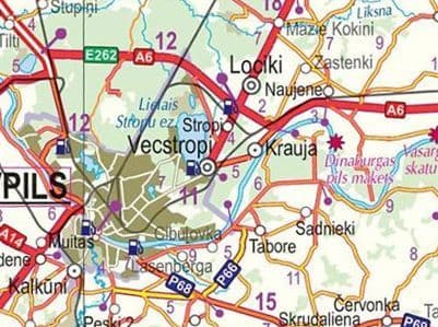 Latvia - Road Map Jana Seta