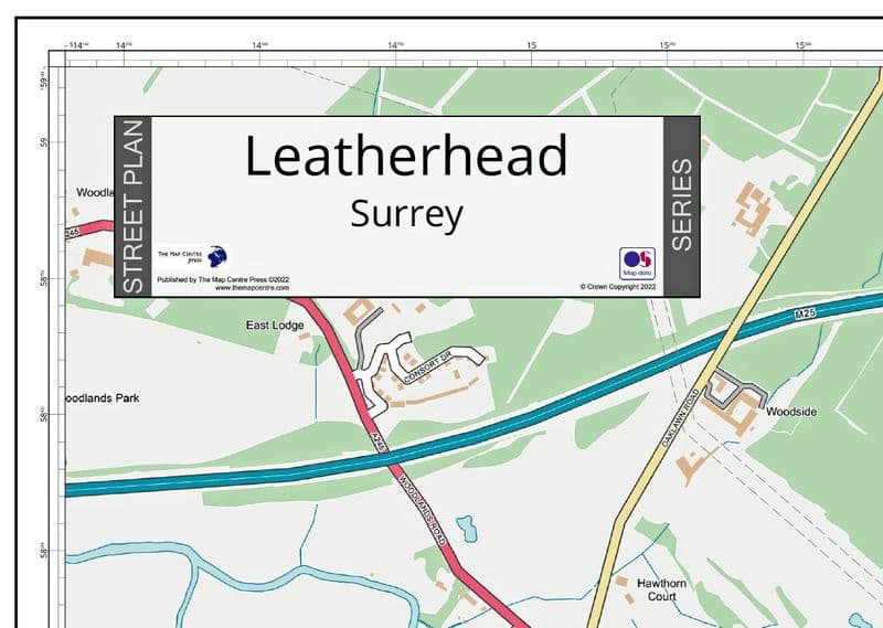 Leatherhead Street Map 2022