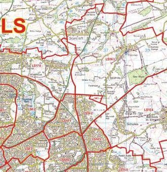 Leeds - LS - Postcode Sector Wall Map