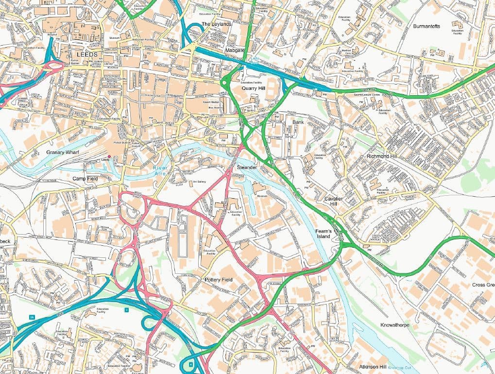 Leeds Street Map 2021