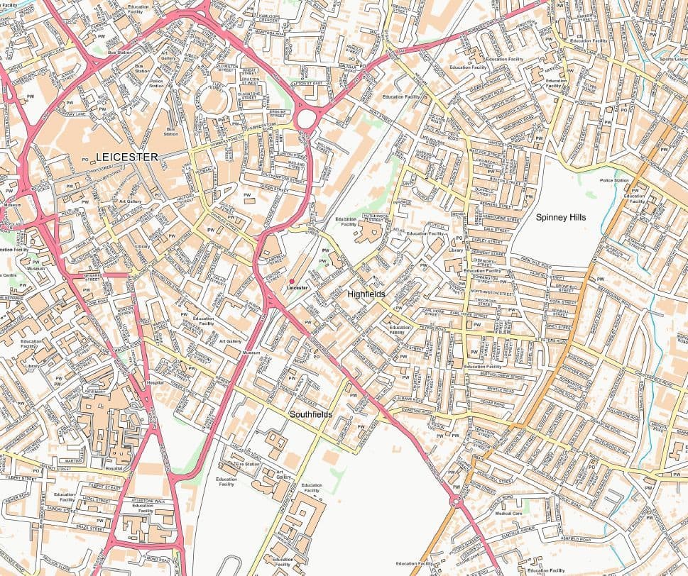 Leicester Street Map 2021