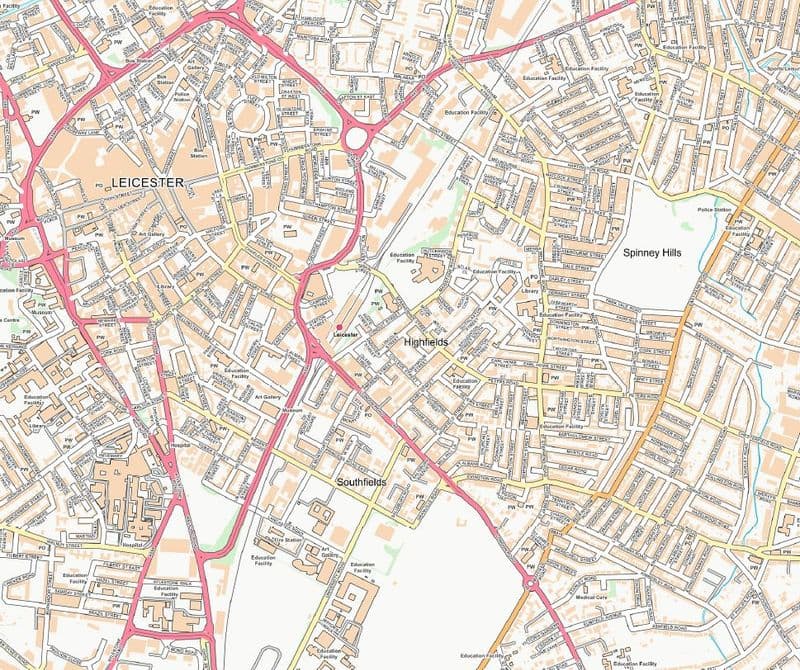 Leicester Street Map 2021