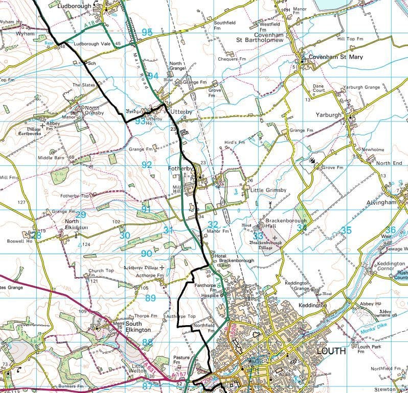 Lincolnshire Wolds - AONB Wall Map - 2024