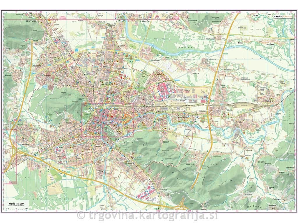Ljubljana - Street Map - Kartografjia C 060