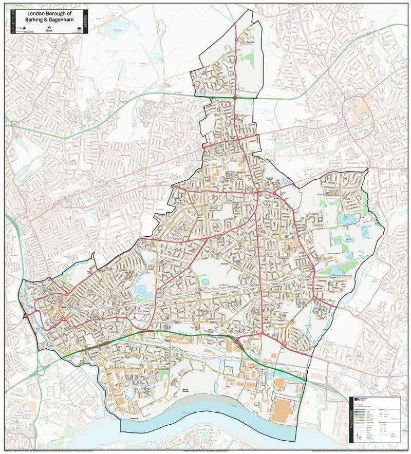 London Borough of Barking & Dagenham - Street Map