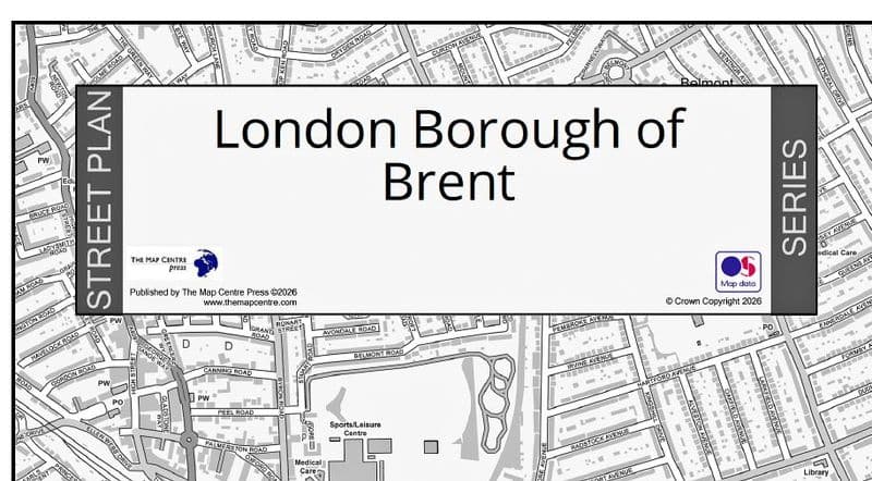 London Borough of Brent - Street Map - 2026