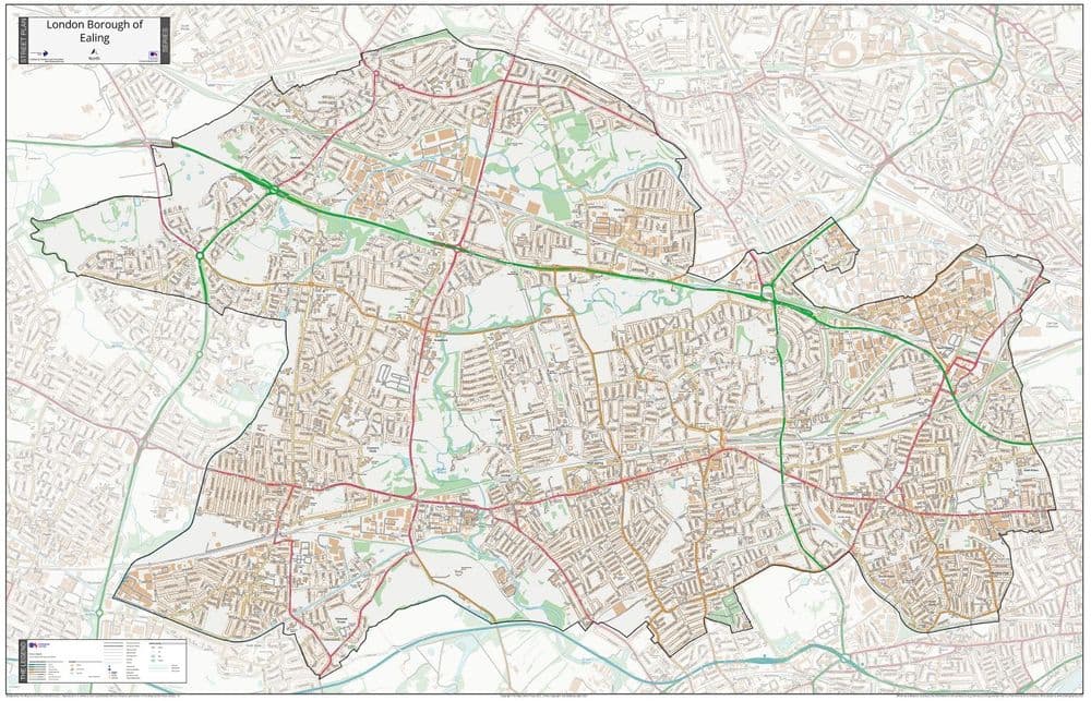 London Borough of Ealing - Street Map