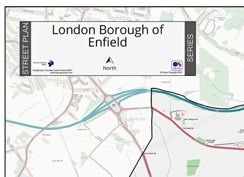 London Borough of Enfield - Street Map