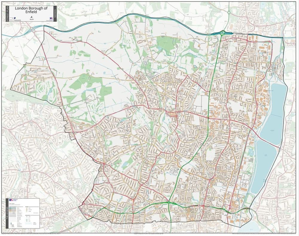 London Borough of Enfield - Street Map