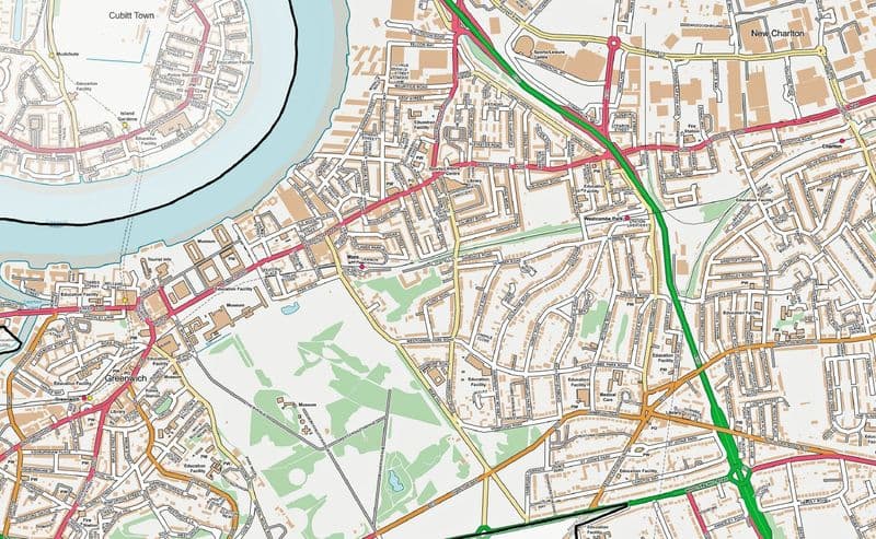 London Borough of Greenwich - Street Map