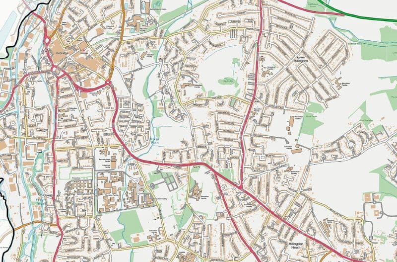 London Borough of Hillingdon - Street Map