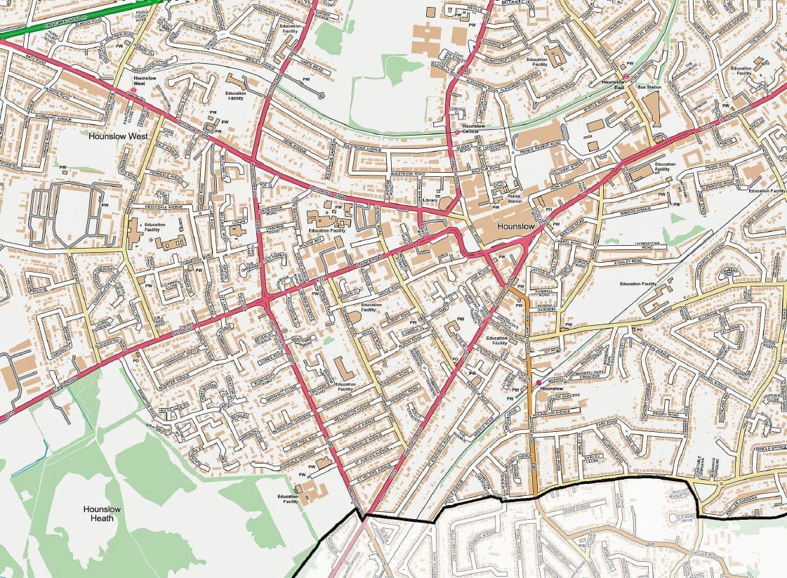 London Borough of Hounslow - Street Map