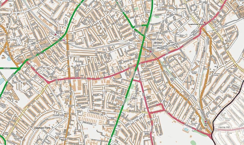 London Borough of Lambeth - Street Map