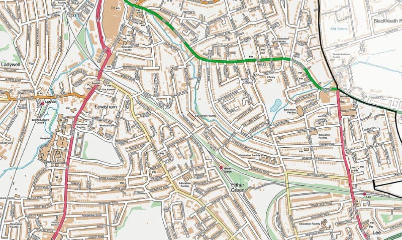 London Borough of Lewisham - Street Map