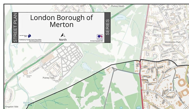 London Borough of Merton - Street Map