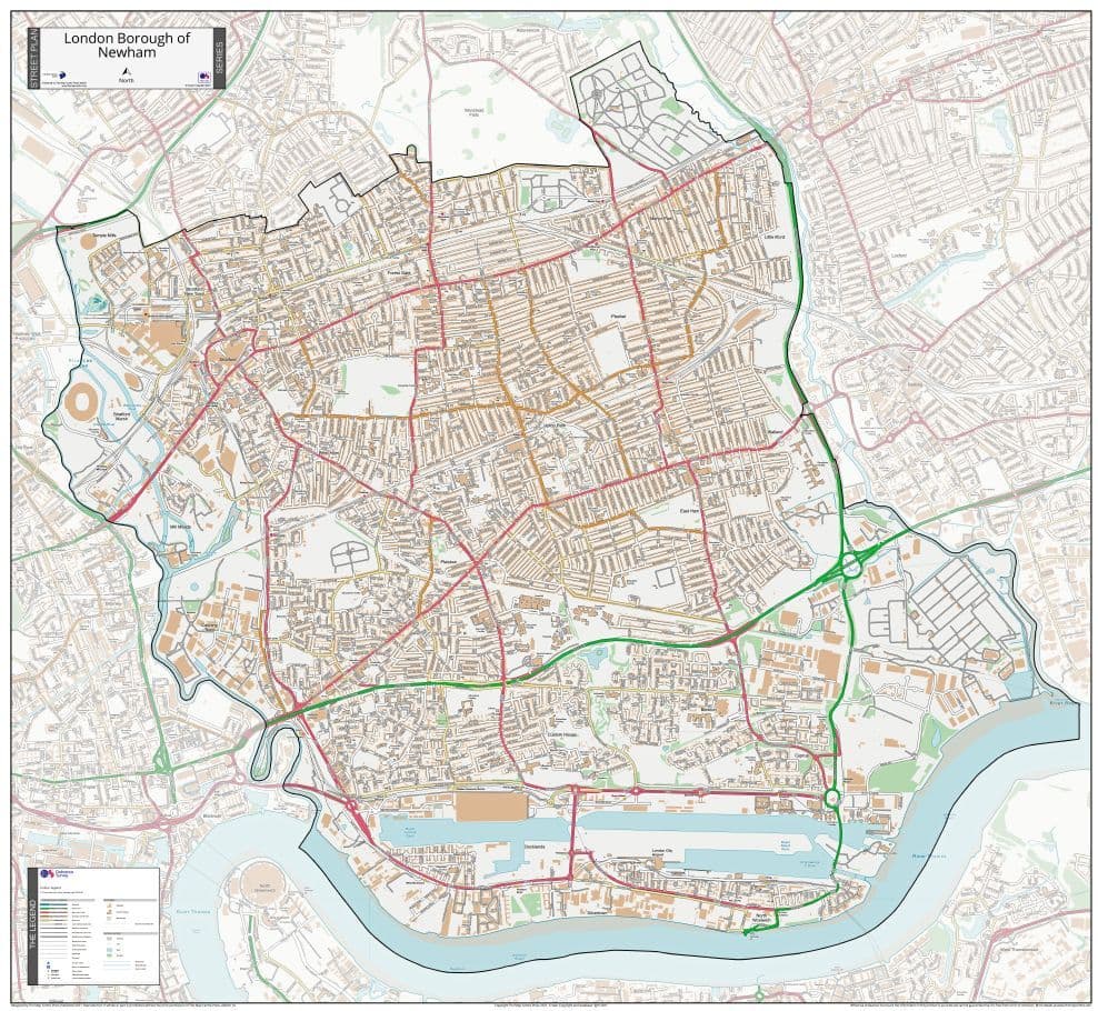 London Borough of Newham - Street Map
