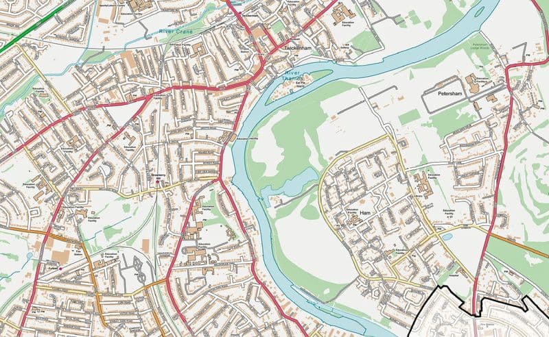 London Borough of Richmond upon Thames - Street Map