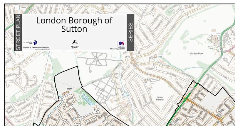 London Borough of Sutton - Street Map