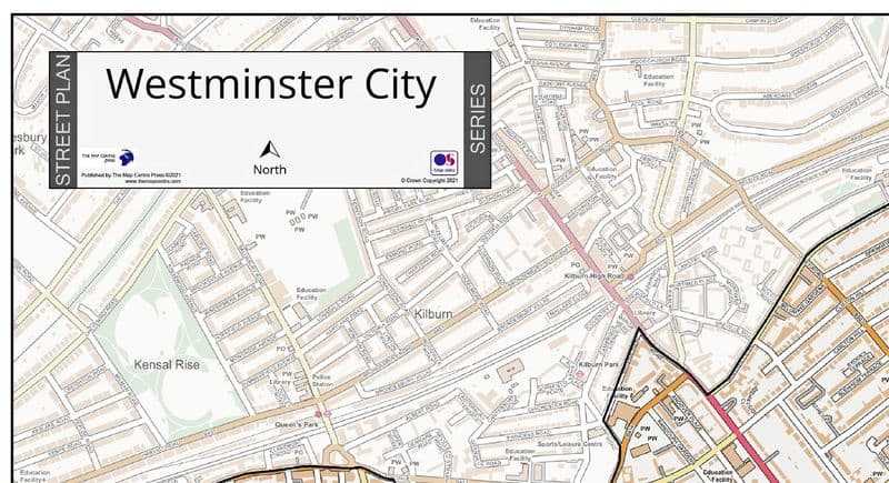 London Borough of Westminster - Street Map