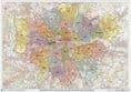 London Local Authorities and Postcode Districts Wall Map