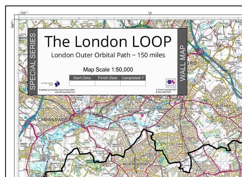 London LOOP Wall Map