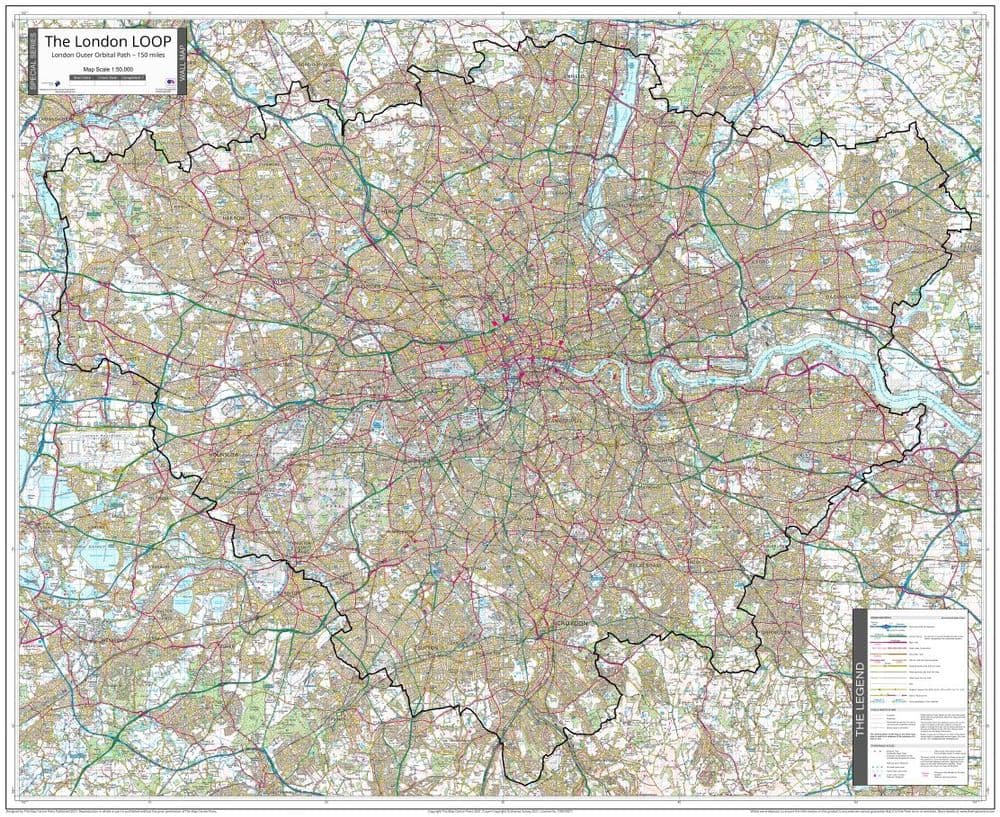London LOOP Wall Map