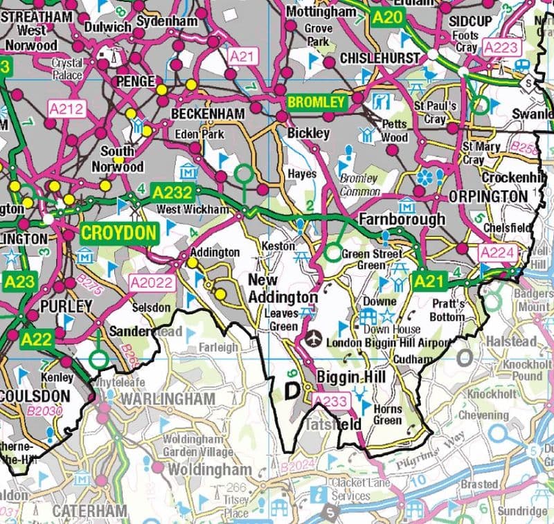 London - Region of England Wall Map