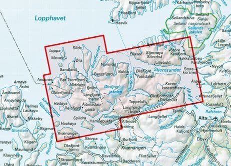 Loppa - Hiking Map - Calazo BD 220