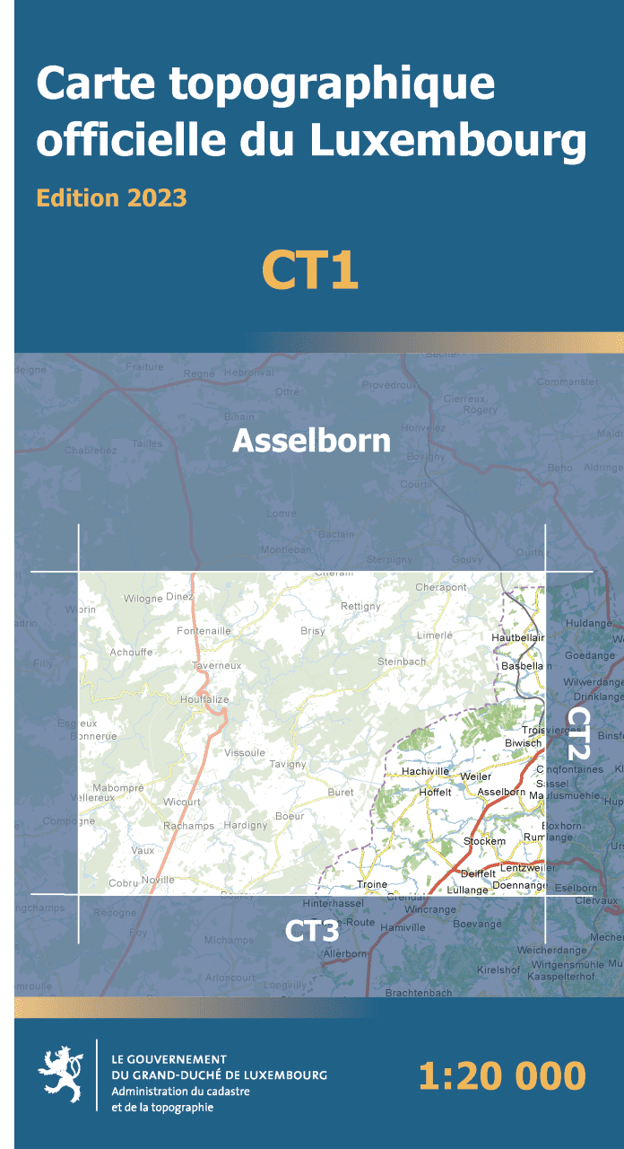Luxembourg - CT1 - Asselborn Topographic Map