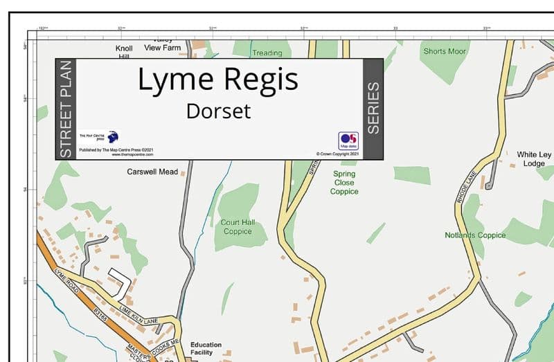 Lyme Regis Street Map 2021