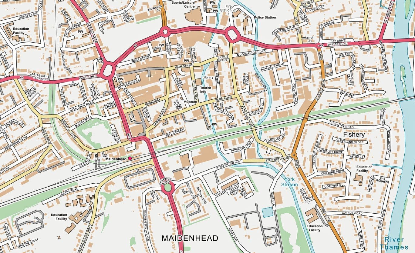 Maidenhead Street Map 2021