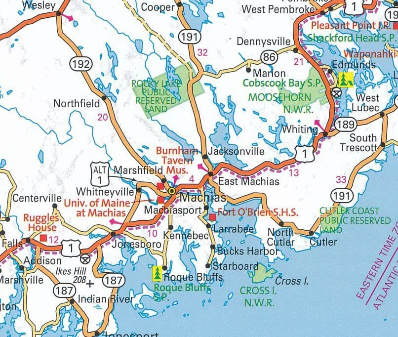 Maine Road Map & Travel Guide GM26