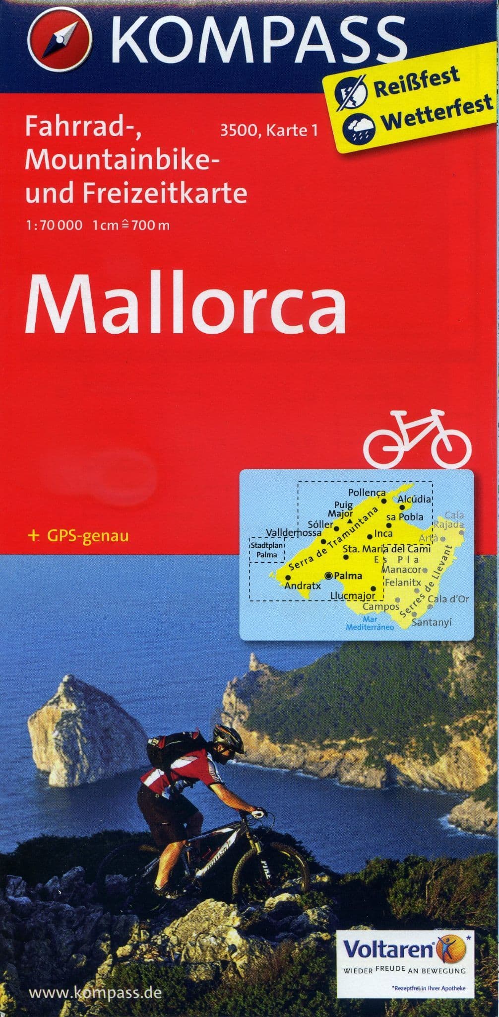 Mallorca Cycle Map Pack 1 70 000 - Kompass Map F3500