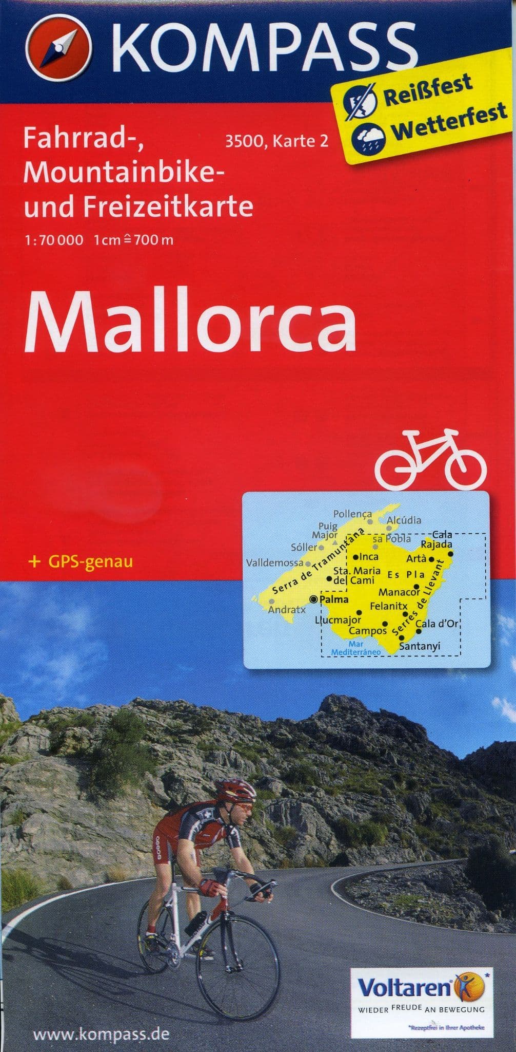 Mallorca Cycle Map Pack 1 70 000 - Kompass Map F3500