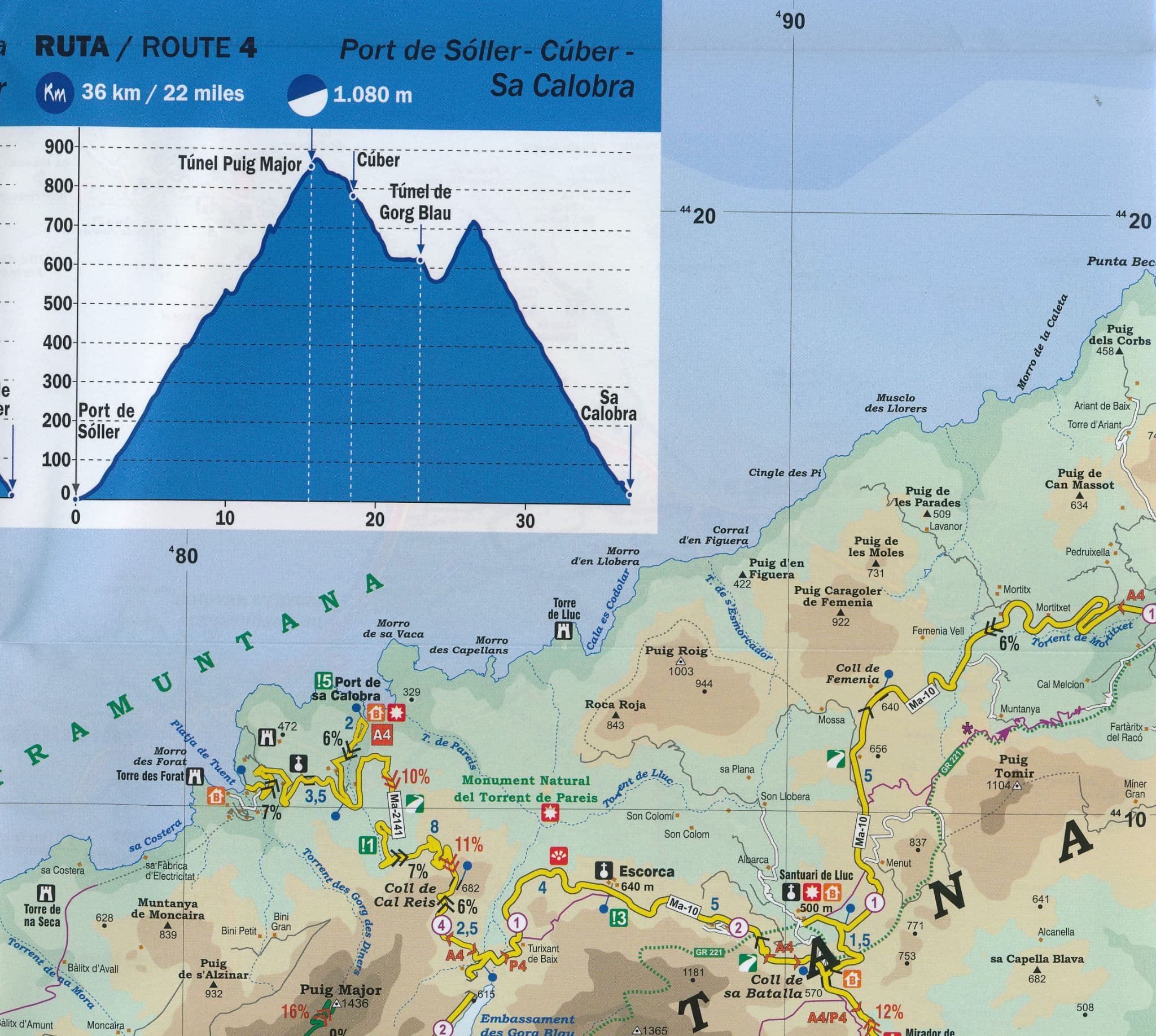 Mallorca Laminated Cycle Map 1 100 000 - Alpina F050