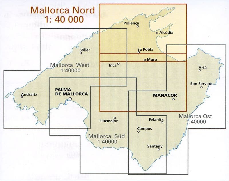Mallorca North Walking Map 1 40 000 - Reise