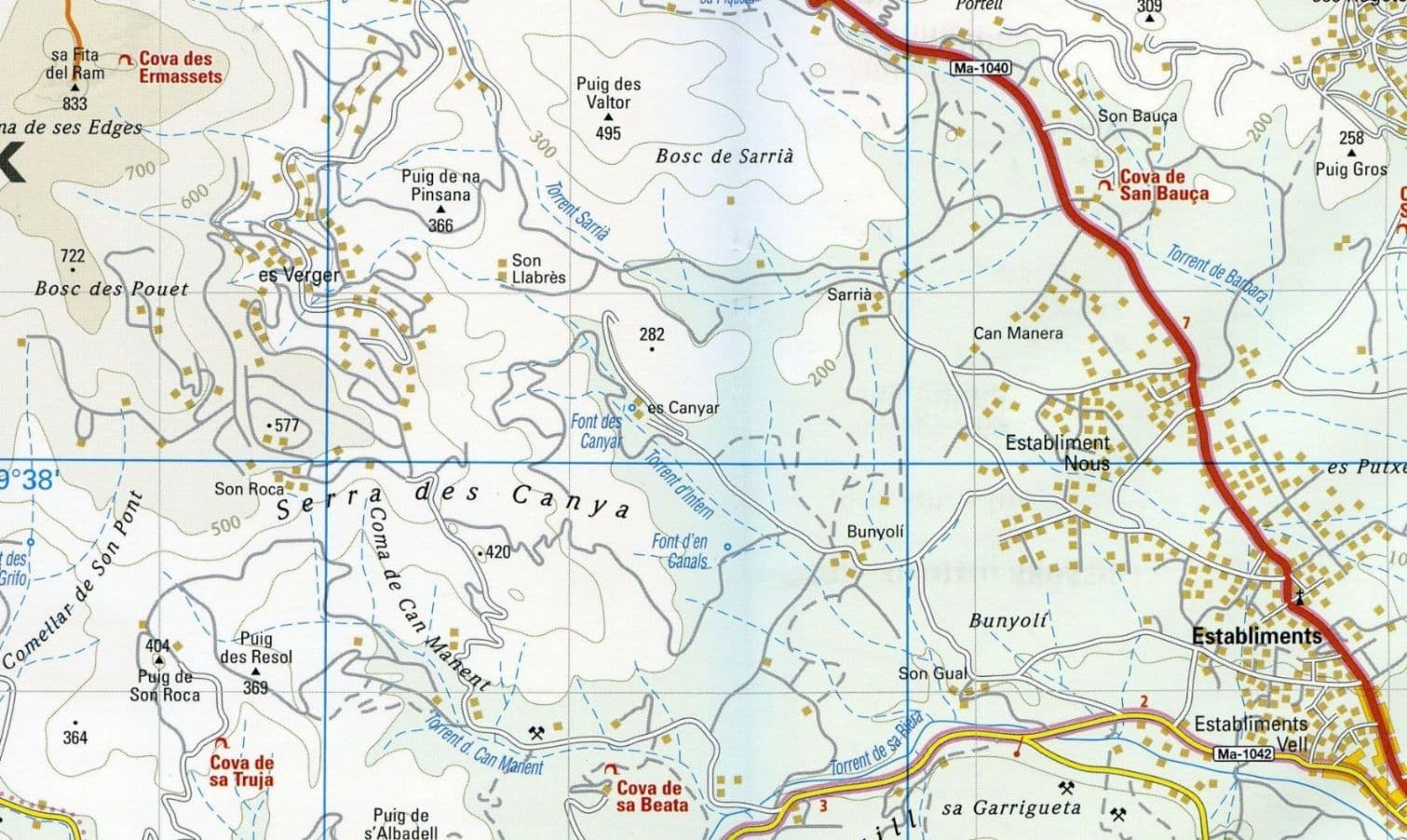Mallorca South Walking Map 1 40 000 - Reise