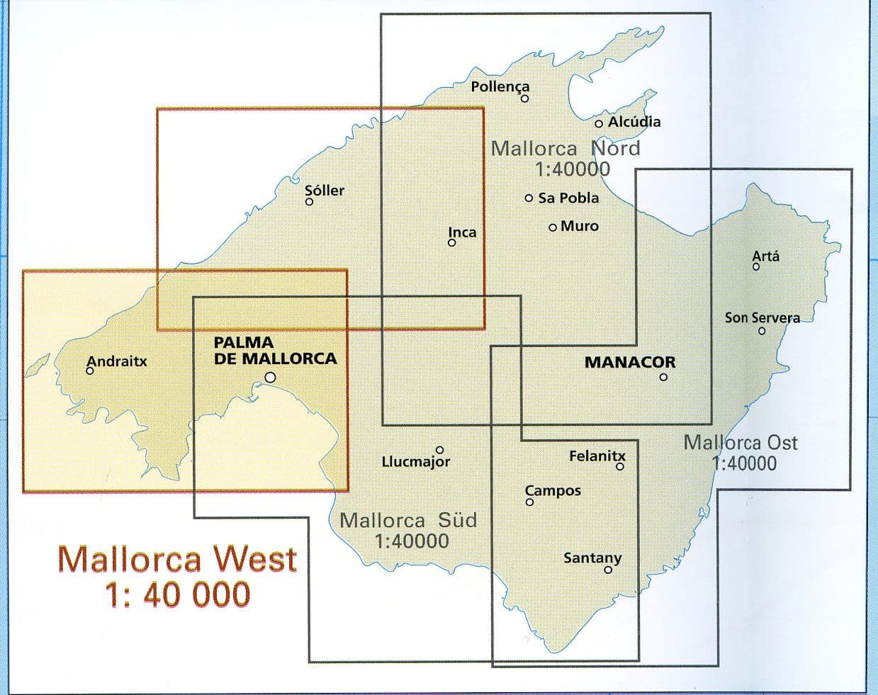 Mallorca West Walking Map 1 40 000 - Reise