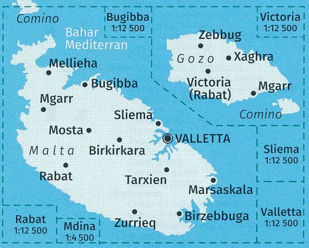 Malta & Gozo - Kompass Hiking Map 235
